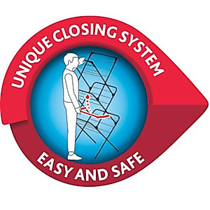 Vileda Sprint 3-Tier Indoor Airer, Steel, Silver, 6 x 68 cm