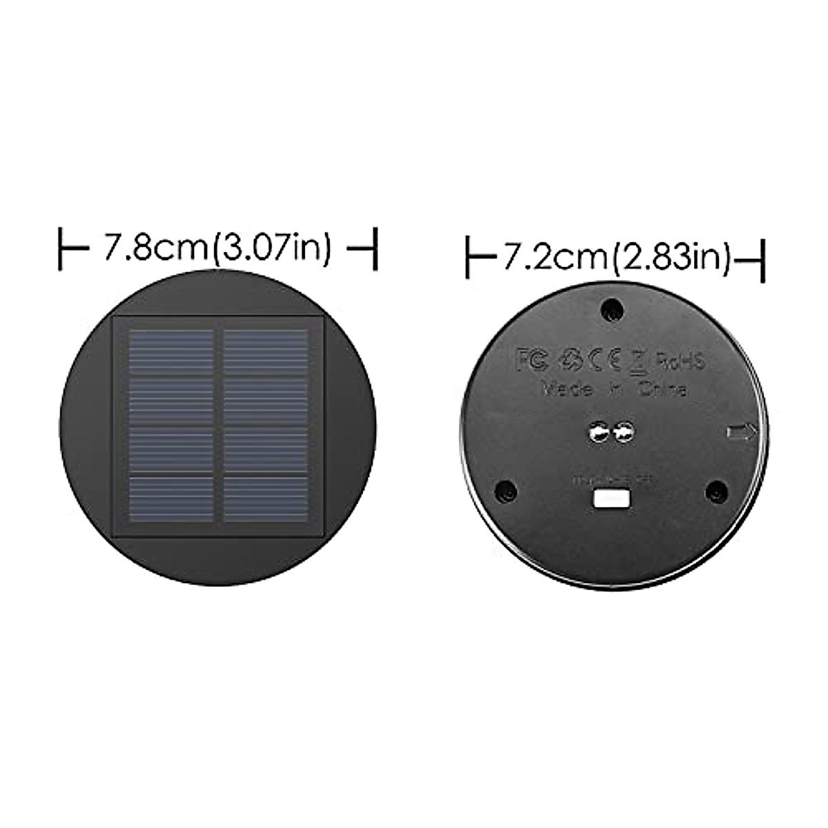 (2 Pack)Solar Light Replacement Top Parts for Outdoor Hanging Lantern LED Solar Panel Lantern Lid Lights , Lantern ​Light Replacement , Outdoor Solar Replacement Parts , Garden Patio Decor