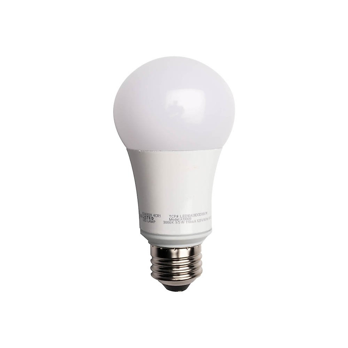 TCP Dimmable 9.5 Watt 3000K A19 LED Bulb, Wet Listed & Suitable for Fully Enclosed Fixtures