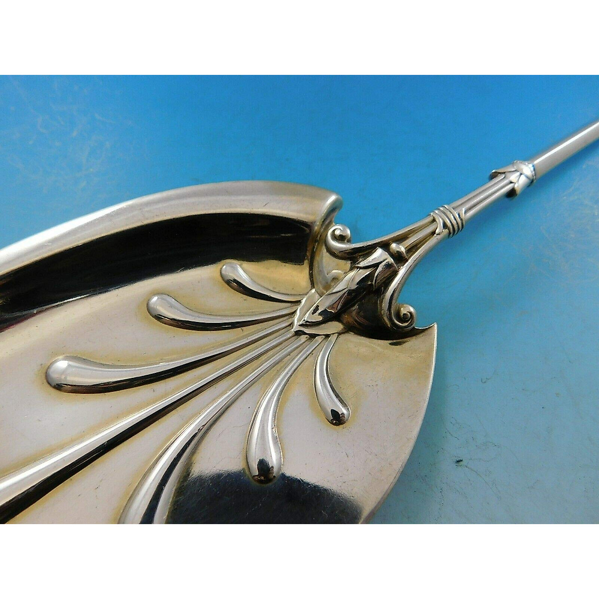 Lotus by Gorham Sterling Silver Flatware Ice Cream Server 10 1/4" Floral Unique!