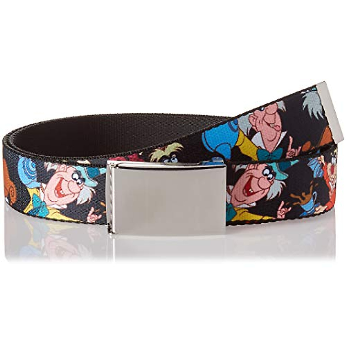 Buckle-Down Men's Web Belt Alice in Wonderland1.5, Multicolor, 1.5" Wide-Fits up to 42" Pant Size