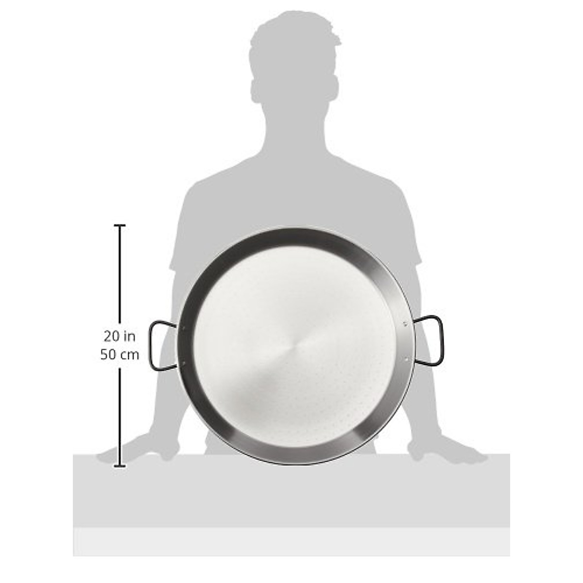 Garcima 18-Inch Pata Negra Restaurant Grade Paella Pan, 45cm