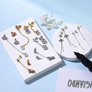 Suplight Asymmetrical Earrings Cubic Zirconia Bear Ballon Mismatch Stud Dangle Earrings for Women