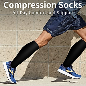 Compression Socks For Women& Men circulation(8 Pairs),Socks-Best for Running,Sports,Hiking,Flight travel,Pregnancy