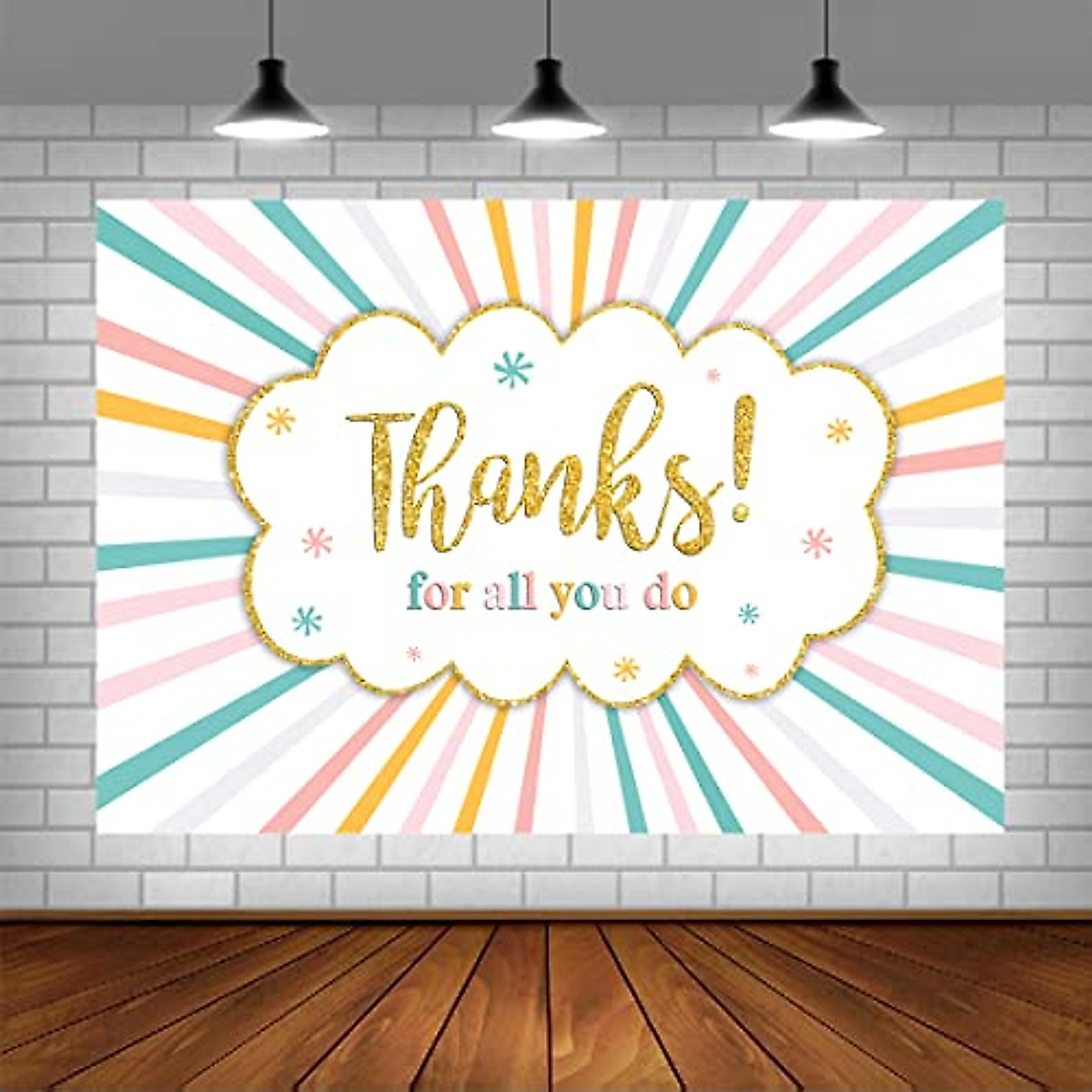 Lofaris Thanks for All You Do Backdrop Congrats Grad 2023 Background Thanks to Staff Teachers Professors Doctors Photo Banner National Nurse's Day Party Decorations 5x3ft
