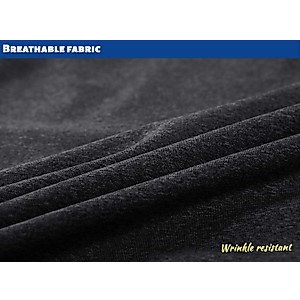 TACVASEN Men's Sports Performance Shirts Long Sleeve Pullover Shirts Tops Zip Up Black Grey, M