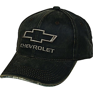 Outdoor Cap Men's Chevrolet Weathered Cap with Under Visor, Brown/Realtree Xtra, One Size