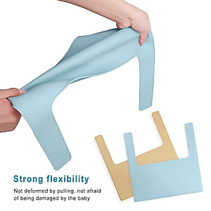 High Chair Placemat, Long Lasting High Chair Placemat Silicone, 2-Piece Set, Can Be Used Interchangeably, Suitable for IKEA Antilop Highchai, for Toddlers and Babies (Blue/Khaki)