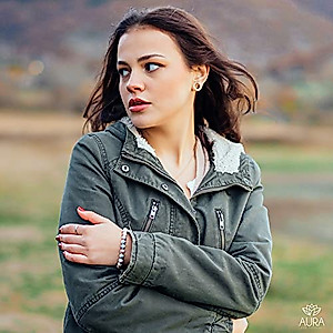 Relaxation Gift for Women - Lava Rock Bracelet, Yoga Beads with Lavender Essential Oil, Calming Aromatherapy Diffuser Stone Beaded Bracelet- Self Care, Healing, Stress Relief Gift for MOM