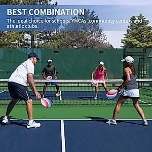 Pickleball Paddles Set of 4, Pickleball Rackets Honeycomb Core Pickleball Set Includes 4 Pickleball Paddles+4 Pickleball Balls+1 Bag (Wood)