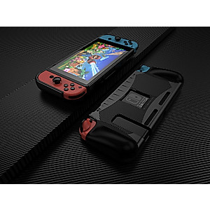 KRR Protective Case for Nintendo Switch Soft Silicone Full Body Protector Cover Shell with Shock-Absorption