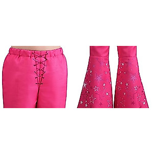 Yaxoiamz Girls Pink Costume Cowboy Costume Hippie Disco Outfits Pink Cowgirl Uniform halloween Pink Series (Pink 1, Medium)