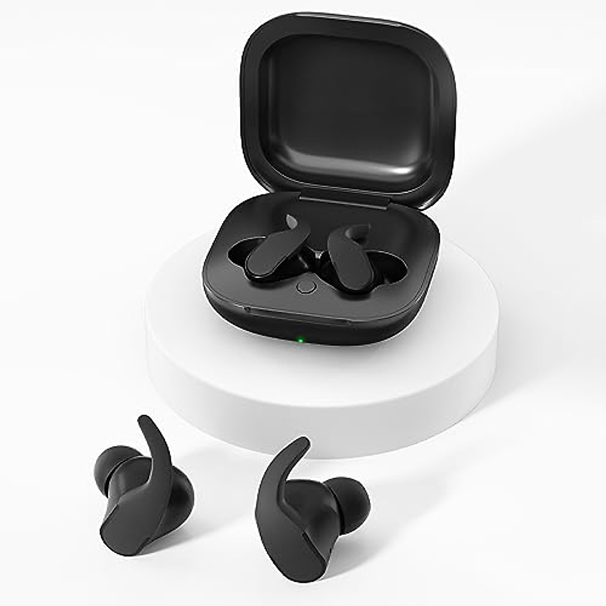 Coby Sports True Wireless Earbuds w/Secure-Fit Ear Tips | in-Ear Headphones Up to 12 Hours Play | Sweat-Resistant | Noise-Isolating | in-Ear Earbuds | Sports Earbuds, Bluetooth Earbuds (Black)