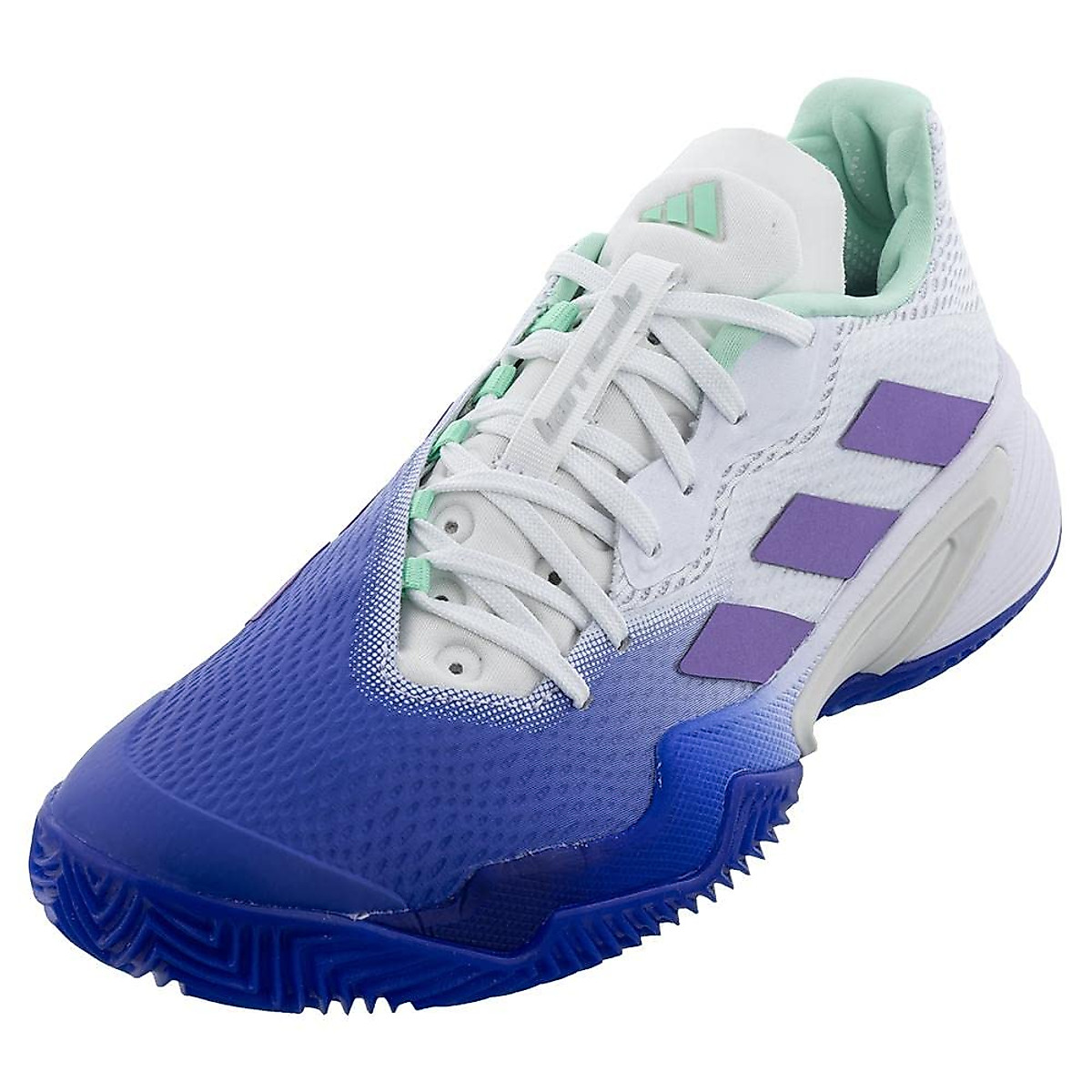 adidas Women`s Barricade Clay Tennis Shoes Lucid Blue and Violet Fusion