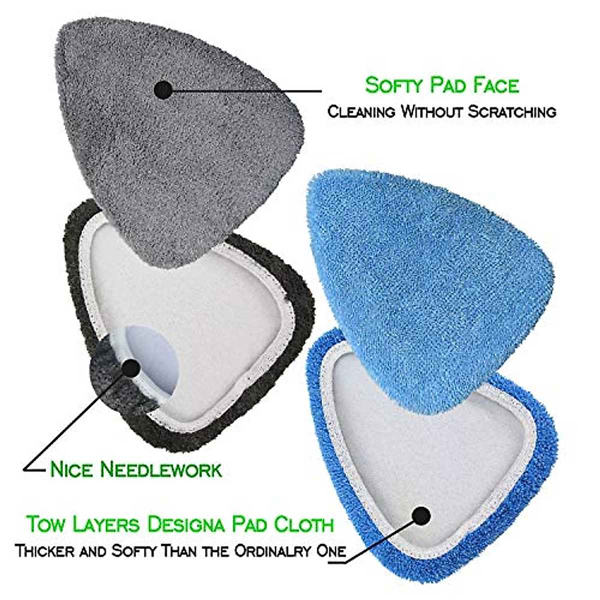 KwoKmarK Windshield Cleaner Tool Car Window Cleaning Wand Glass Microfiber Brush Bigger Pad Thicker Softy Cloth, with Towel Spray Bottle Cloth Bag Kit TTL 6Pcs