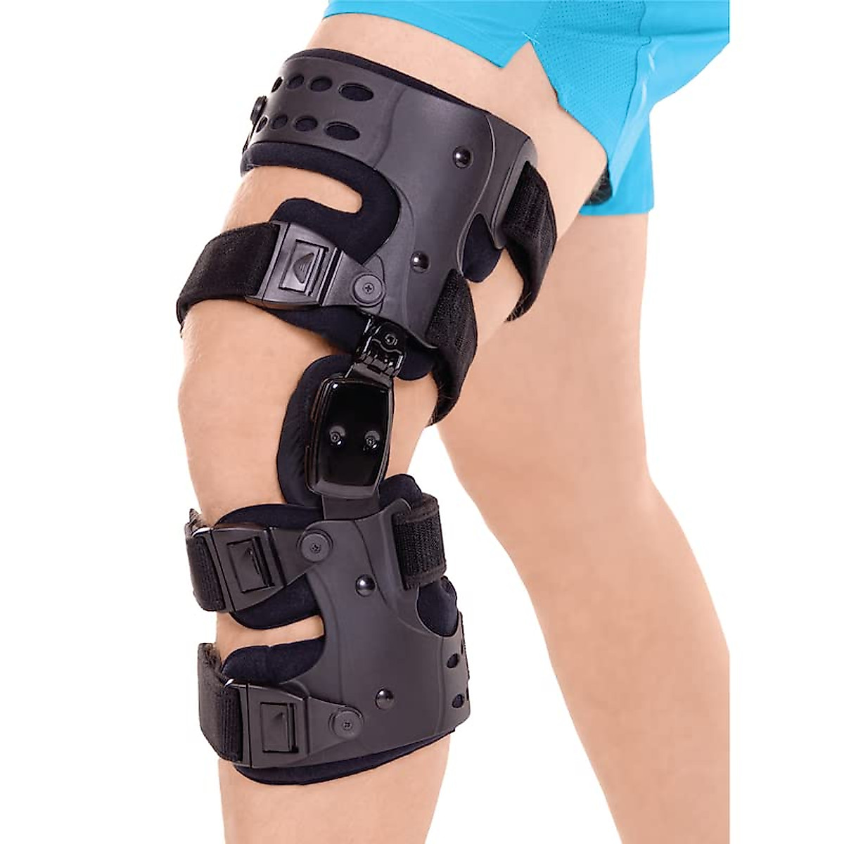 BraceAbility Osteoarthritis Unloader Knee Brace - Best Tricompartmental OA Support for Bone on Bone Arthritis Pain, Medial or Lateral Compartment Valgus Unloading, Arthritic Cartilage Repair (Left)