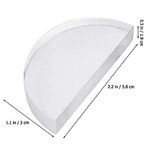 Mipcase 4pcs Optical Glass Convex Concave Lens Set Optical Glass Light Spectrum Prism Basic Physics Teaching Lens for Classroom Laboratory Supplies