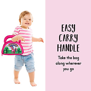 Plush Creations Talking Unicorn Plush Toy Set Includes 4 Talking Soft Stuffed Unicorns for Girls, A Pink, Blue, White, & Yellow Plush Unicorn Doll with A Pink Carrier, Great Gift for Baby and Toddler