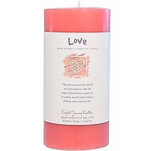 Crystal Journey Crystal J Candle Love Pillar, 1 EA