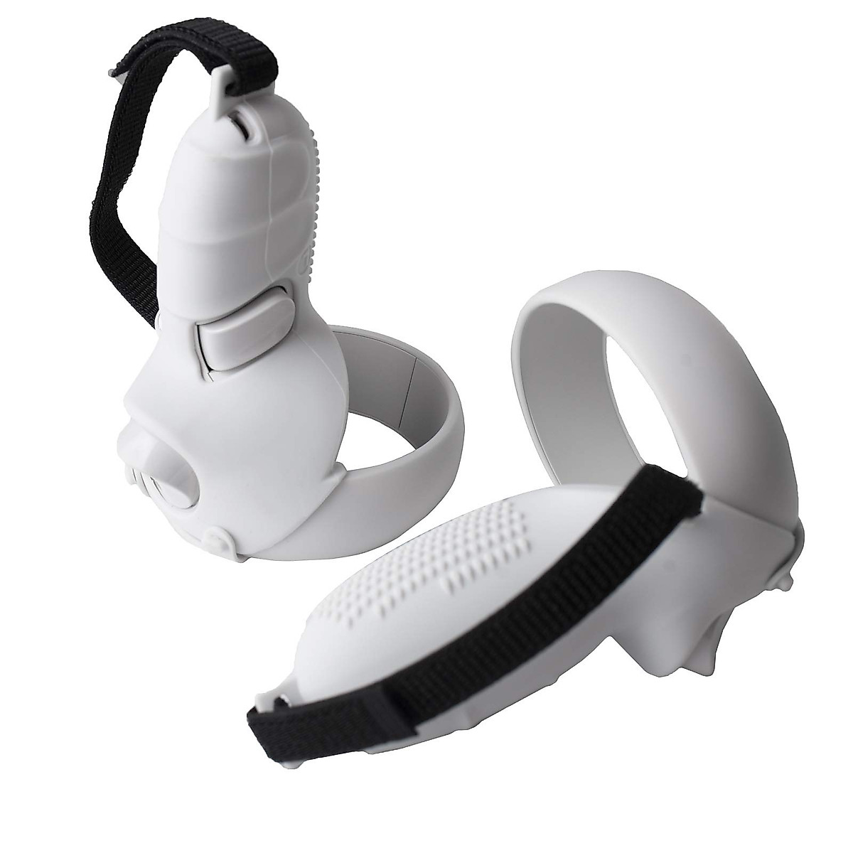 NIUVR Touch Controller Grip Cover Compatible with Quest 2 VR Accessories, Anti-Throw Protective Handle Sleeve with Nylon Adjustable Knuckle Strap