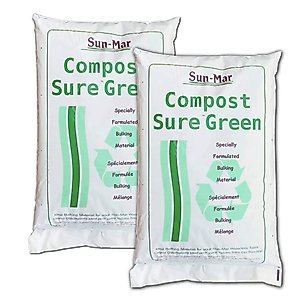 Sun-Mar Compost Sure Peat Moss and Hemp Mix 8 Pound Green Bag Pack of 2