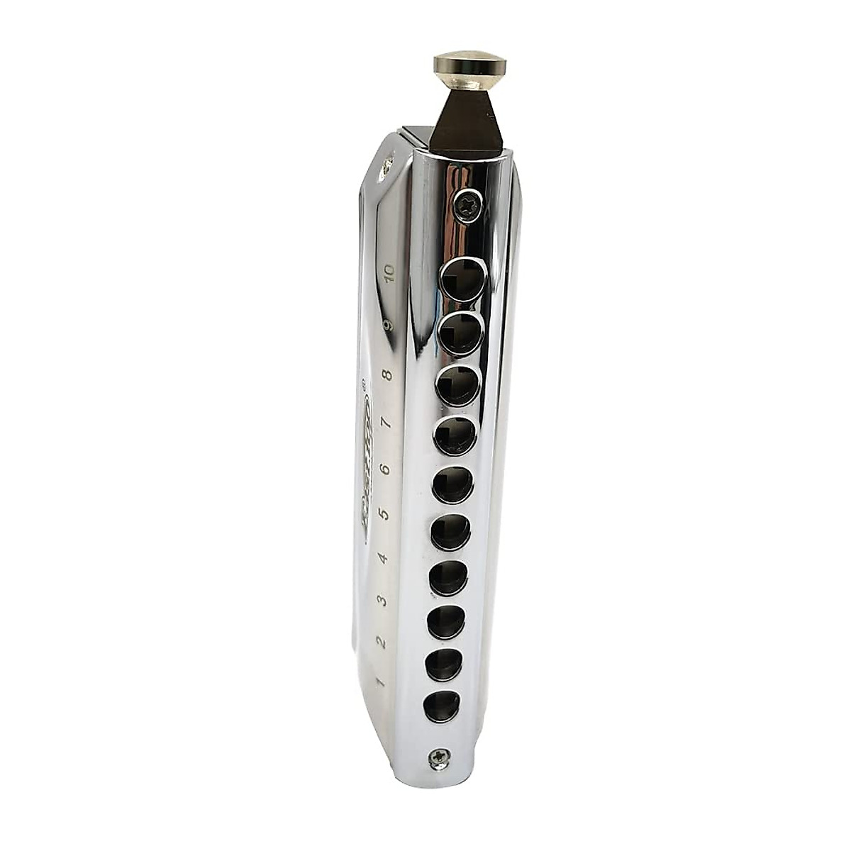 10 Holes 40 Tones Professional Chromatic Harmonica Key of C, Music instruments for adults, Harmonicas for adults,Professional Player, Students and beginner(Silver)