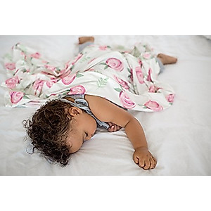 Copper Pearl Large Premium Knit Baby Swaddle Receiving Blanket Floral Grace