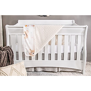 Top Tots Deluxe Minky Baby Blanket - Angel Wings, 40 x 29 Inch White