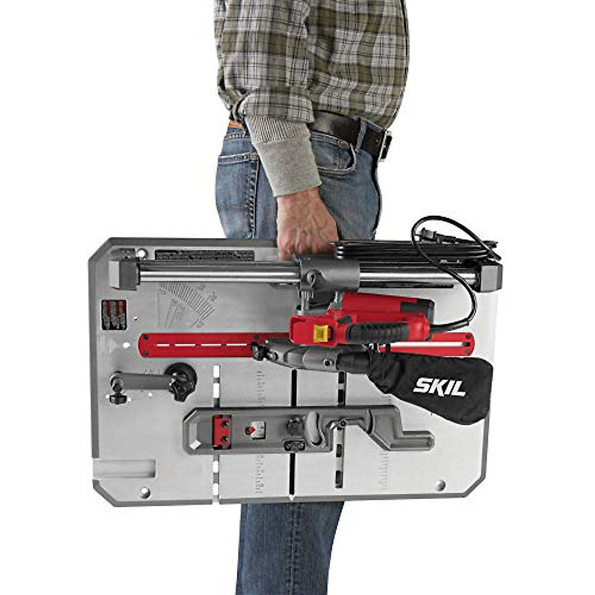 SKIL 3601-02 Flooring Saw with 36T Contractor Blade, Red and black