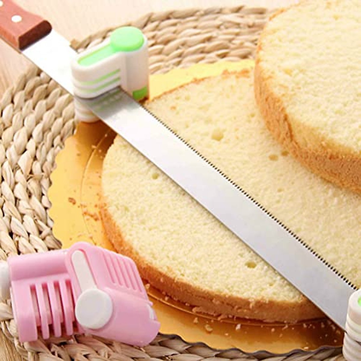 Hand Tools Hand Tools Cake Bread Slicing Cutter Tools: 6pcs DIY Dessert 5 Layers Auxiliary Toast Slice Fixator Tool for Kitchen Gadgets Random Color Adjustable Dividers Bread Slicer Guide