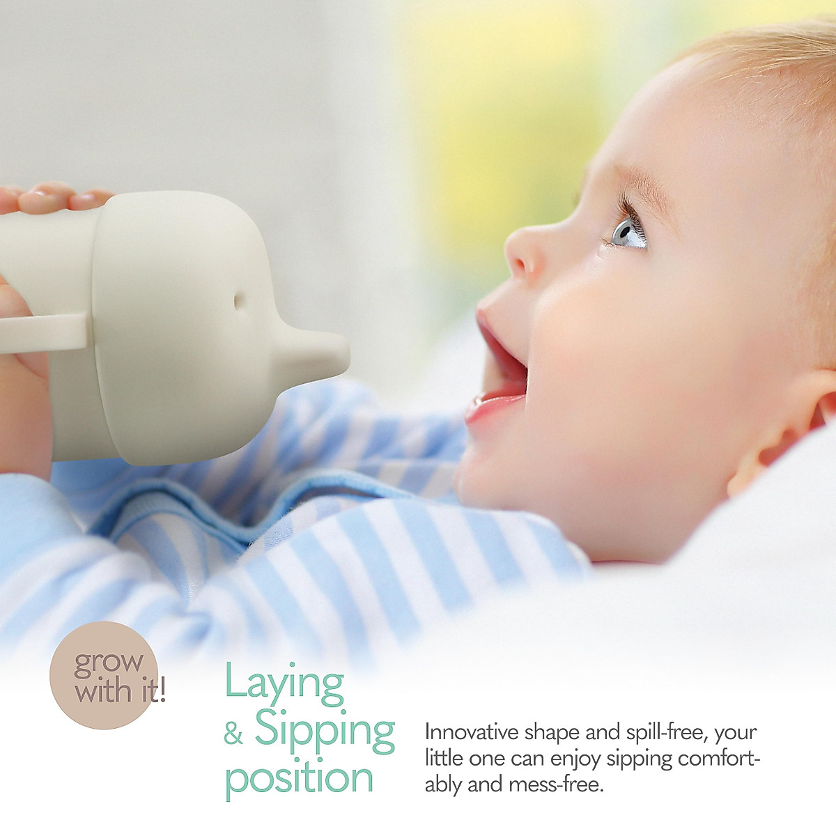 Silicone Sippy Cup With Straw - 100% Spill Proof Silicone Straw Cup For Baby, 6 Oz Silicone Cup - 3 in 1 Cup 1. Silicone Sippy Cups For Baby 2. Silicone Baby Straw Cup 3. Silicone Toddler cup. (Gray)