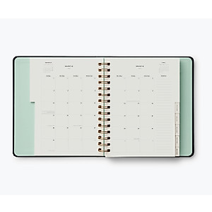 RIFLE PAPER CO. 2024 Flores 17-Month Covered Planner - Aug 2023-Dec. 2024, Weekly and Monthly Pages, Includes Inspirational Quotes, Sticker Sheets, and Illustrated Endpapers