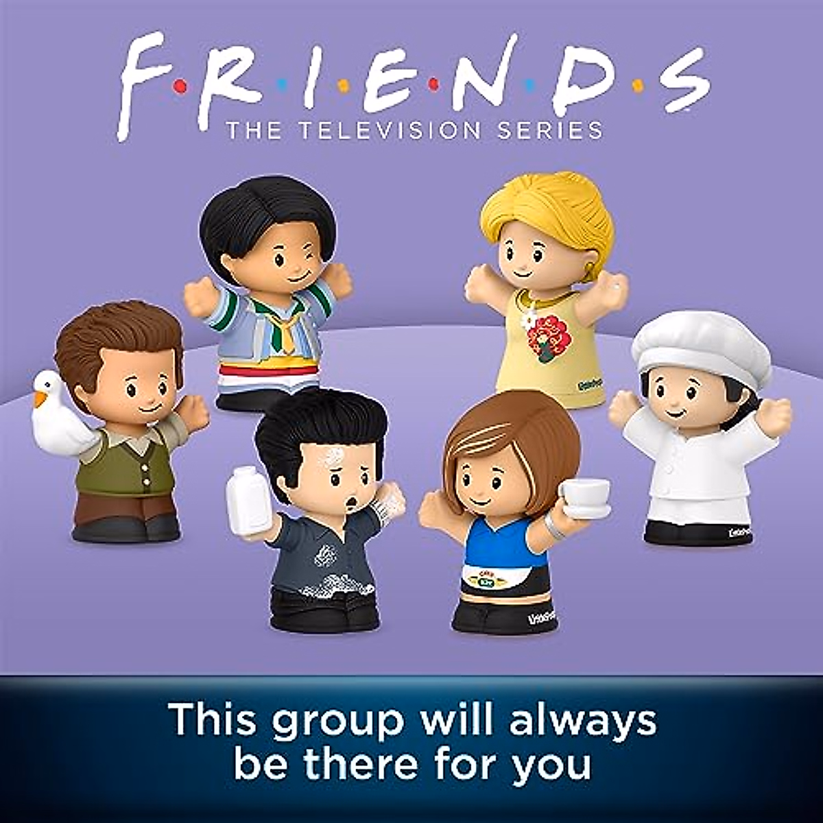 Little People Collector Friends TV Series Special Edition Figure Set for Adults & Fans, 6 Characters in a Display Gift Package