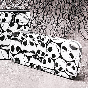 BelugaDesign Skulls Switch Skin | Gothic Sticker Wrap Vinyl Decal | Nightmare Halloween Horror | Compatible with Nintendo Switch (Switch Lite, Black White)