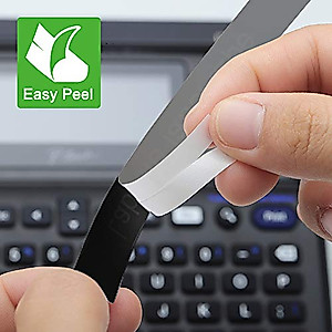 Labelife Compatible Label Tape Replacement for Brother TZe-335 TZe TZ Tape White on Black 12mm 0.47 Inch Laminated Ptouch Label Tape TZe335 for Brother P Touch PTD210 PTH110 PTD600 Label Maker, 4-Pack