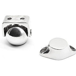 MARINE CITY 316 Stainless Steel Gloss Finish Strong Magnetic Modern Ball Door Window Stopper Soft Catch Holder Set for Boats Marine Bedroom Door Family Hardware (1 Pc)