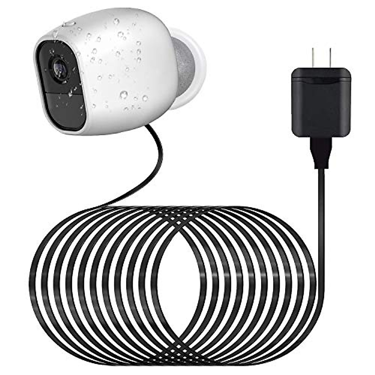 EaseBuy Power Cable and Charger Adapter for Arlo Pro & Arlo Pro 2 and Arlo GO, Weatherproof Outdoor Indoor Arlo Cords - No Charging Needed (9m, Black)