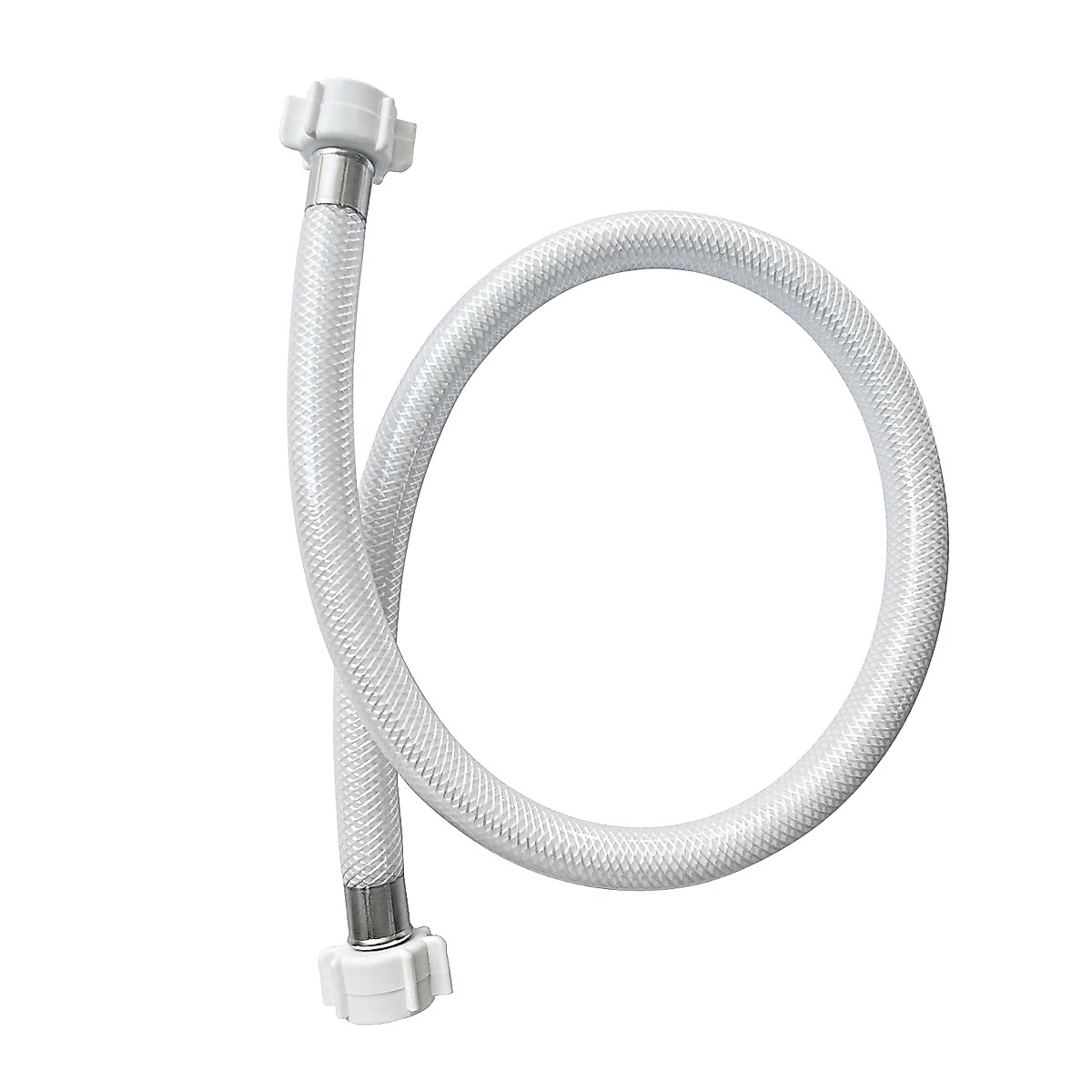 Water line fittings and accessories Flexible faucet connector 30 in. Braided PVC Water Hose，Tool-Free Installation，lead free hose，water supply lines for faucet，hose connector