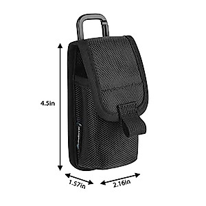 1680D Nylon Sheath with Pockets for Multitools, Multitool Sheath for Belt for Skeletool, Surge, Crunch & More, Durable and Reliable, Fits Tool Up to 4.3 inch in Length, Belt Pouches for Men (Black)