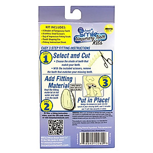 Instant Smile MULTISHADE Patented Temporary Tooth Repair Kit. A Realistic Looking Fix for a Missing or Broken Tooth.