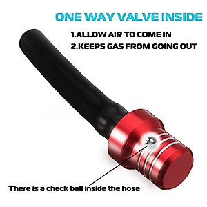 RSG 2Pcs ATV Gas Tank Vent Hose Air Vent Hose Gas Fuel Cap Universal CNC Tank Valve Vent Tube with Check Ball Aluminum Breather for YZ80 YZ85 YZ125 YZ250 YZ250F YZ400F YZ426F YZ450F Blue