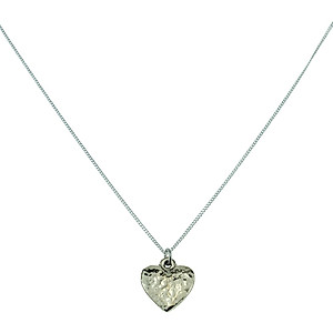 8 Wedding Anniversary 100% Bronze Hammered Heart Pendant