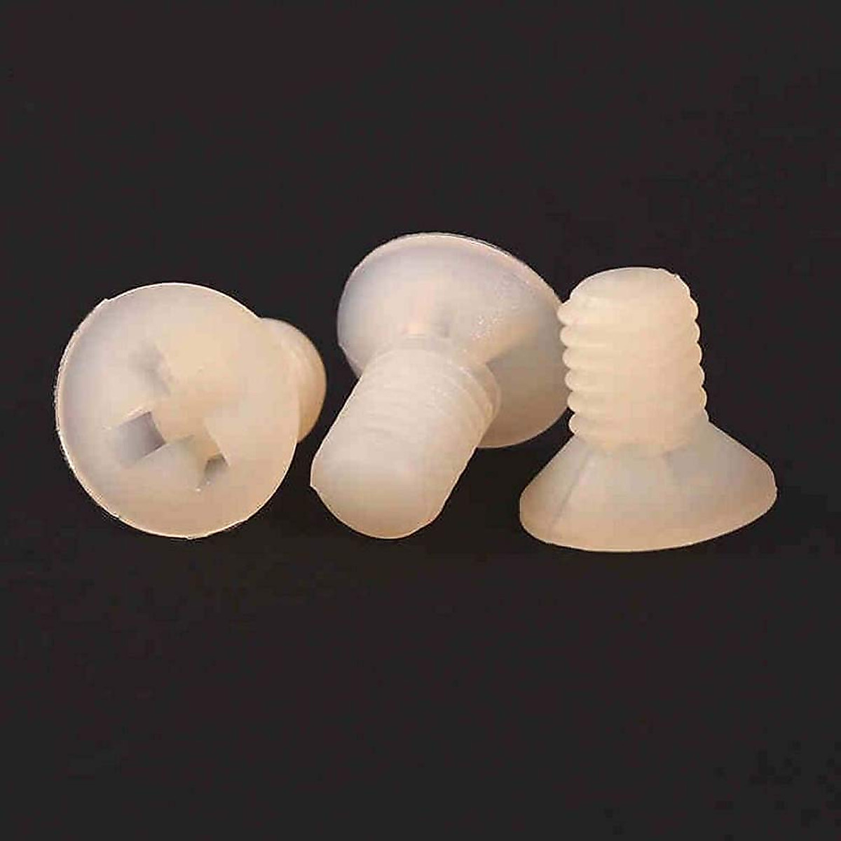 M3 / 3mm Nylon Countersunk Flat Head Phillips Screws Machine Screws White (50Pcs, M3 x 6 mm)