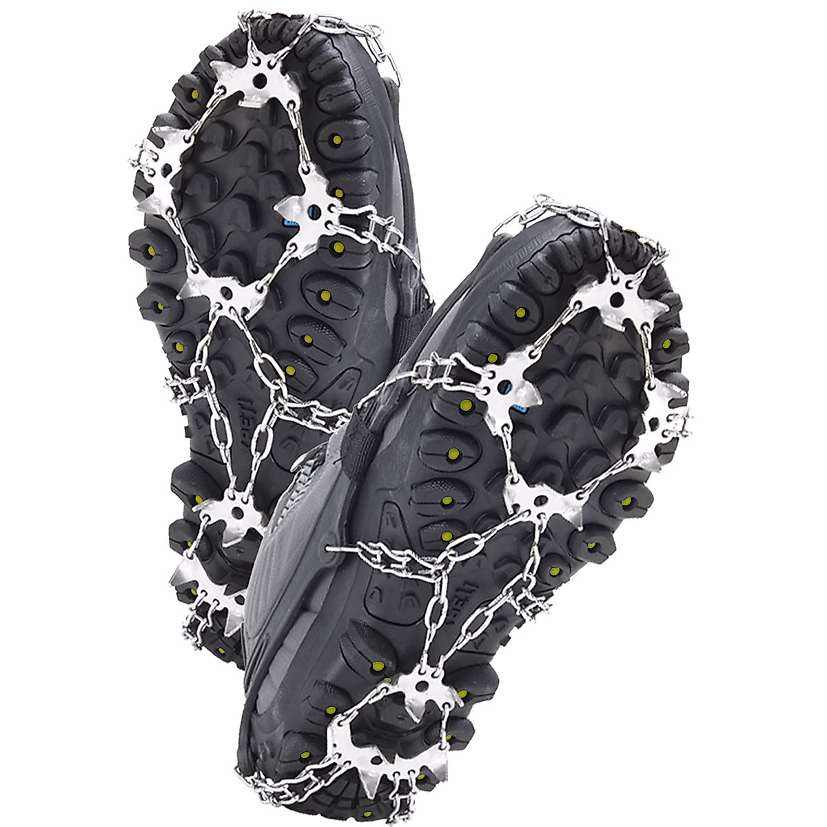 Crampons for Hiking Boots - Men and Women - 19 Non-Slip Spikes for Hiking - Hiking Spikes for Boots and Shoes - Best for Snow and Ice - Fits Size 7-10 Crampon Traction