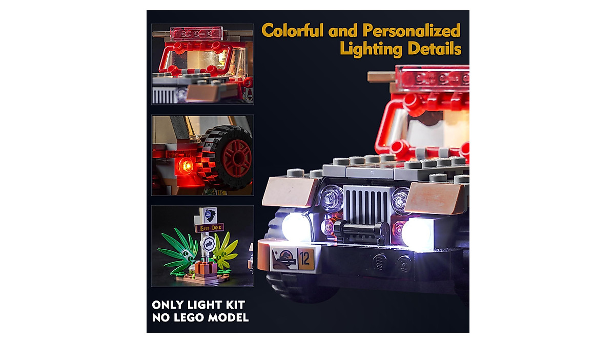 LocoLee LED Light Kit for Lego Dilophosaurus Ambush