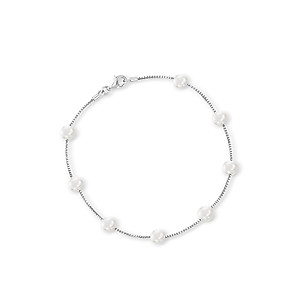 Ross-Simons 7-7.5mm Cultured Pearl and Sterling Silver Jewelry Set: 2 Anklets. 10 inches