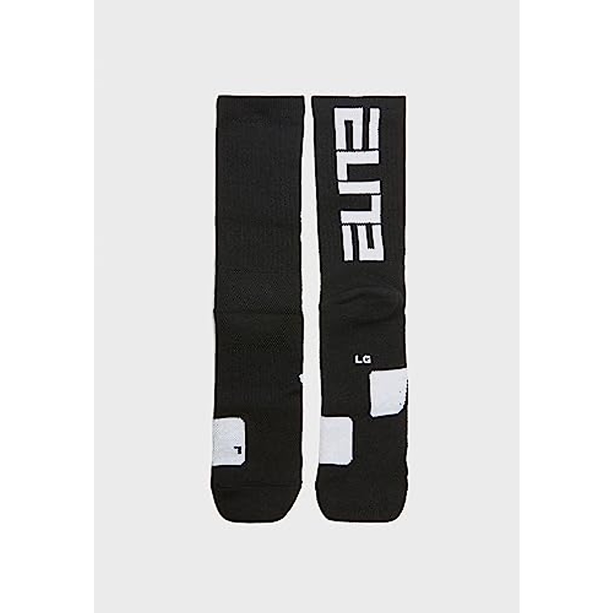 Podinor Elite Basketball Crew Socks for Men and Women, Cushion Performance Athletic Black Basketball Socks