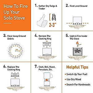 Solo Stove Titan Camping Stove Portable Stove for Backpacking and Outdoor Cooking Great Stainless Steel Camping Backpacking Stove Compact Wood Stove Design-No Batteries or Liquid Fuel Canisters Needed