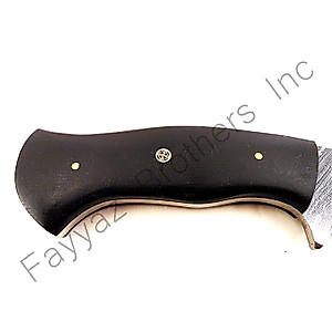 FAYYAZ BROTHERS Custom Made Damascus Steel Hunting Knife/Kukri Knife FBK-15303 (Black Micarta)