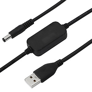 SinLoon USB 5V to DC 5.5mm x 2.1mm 12V Converter Step Up, Voltage Converter Power Cable, for Camera, Desk lamp, Speakers, Blue Tooth Headset, and Other 5V Devices.(1.6M/5.25FT